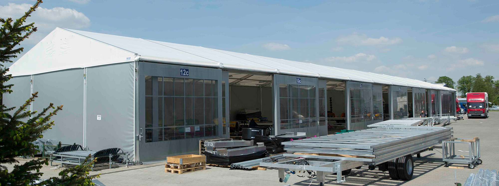 Trailer Manufacturer - Temporary Work Area - Industrial Structures